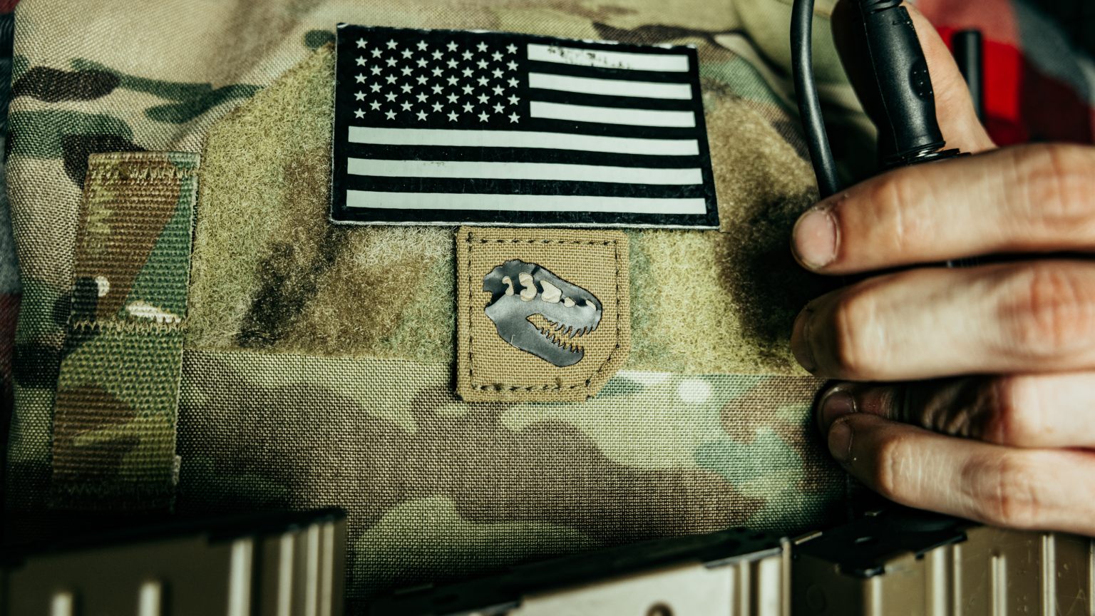 T.REX Square Skull Patch – IR Reflective – T.REX ARMS