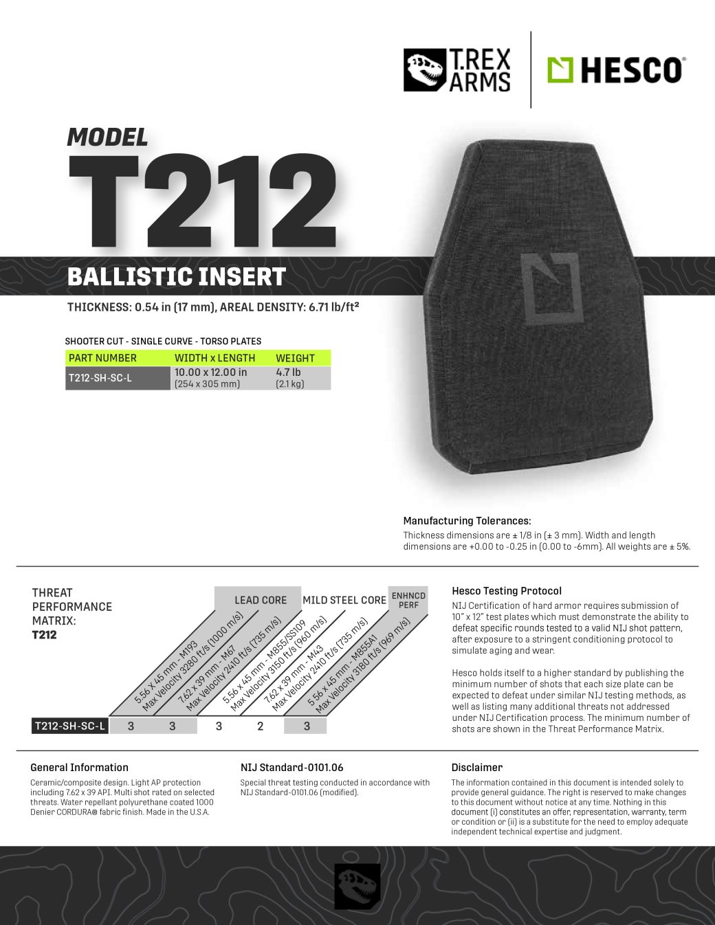 T.REX HESCO T212 Special Threat Plate Set – T.REX ARMS